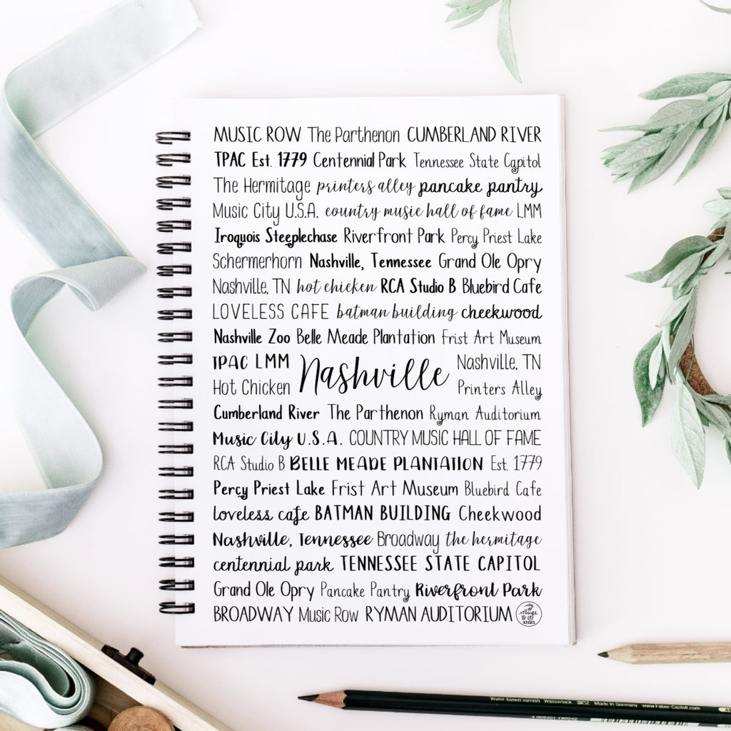 Nashville, TN Spiral Notebook – My Mugs & Kisses