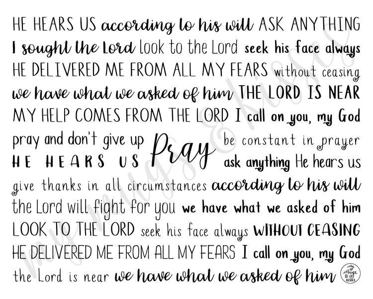 Prayer Scriptures Digital Download – My Mugs & Kisses
